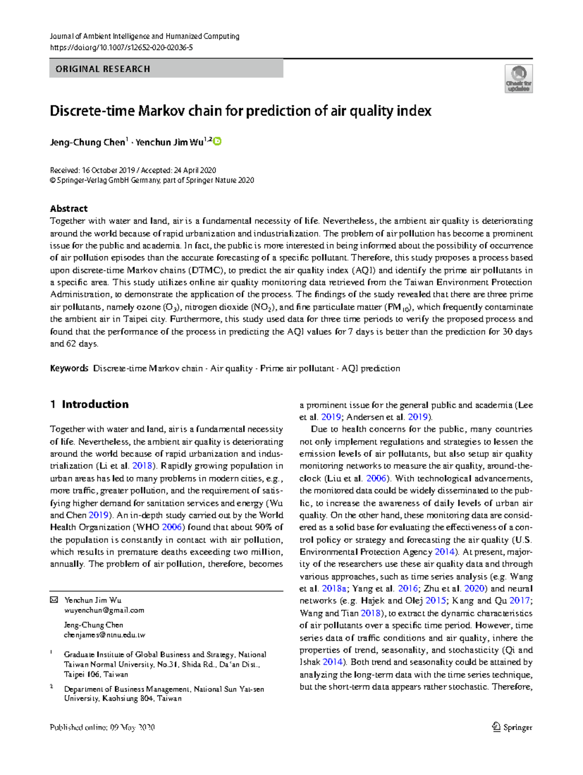 Spatio Temporal Modeling Of Particulate Matter Concentration Through