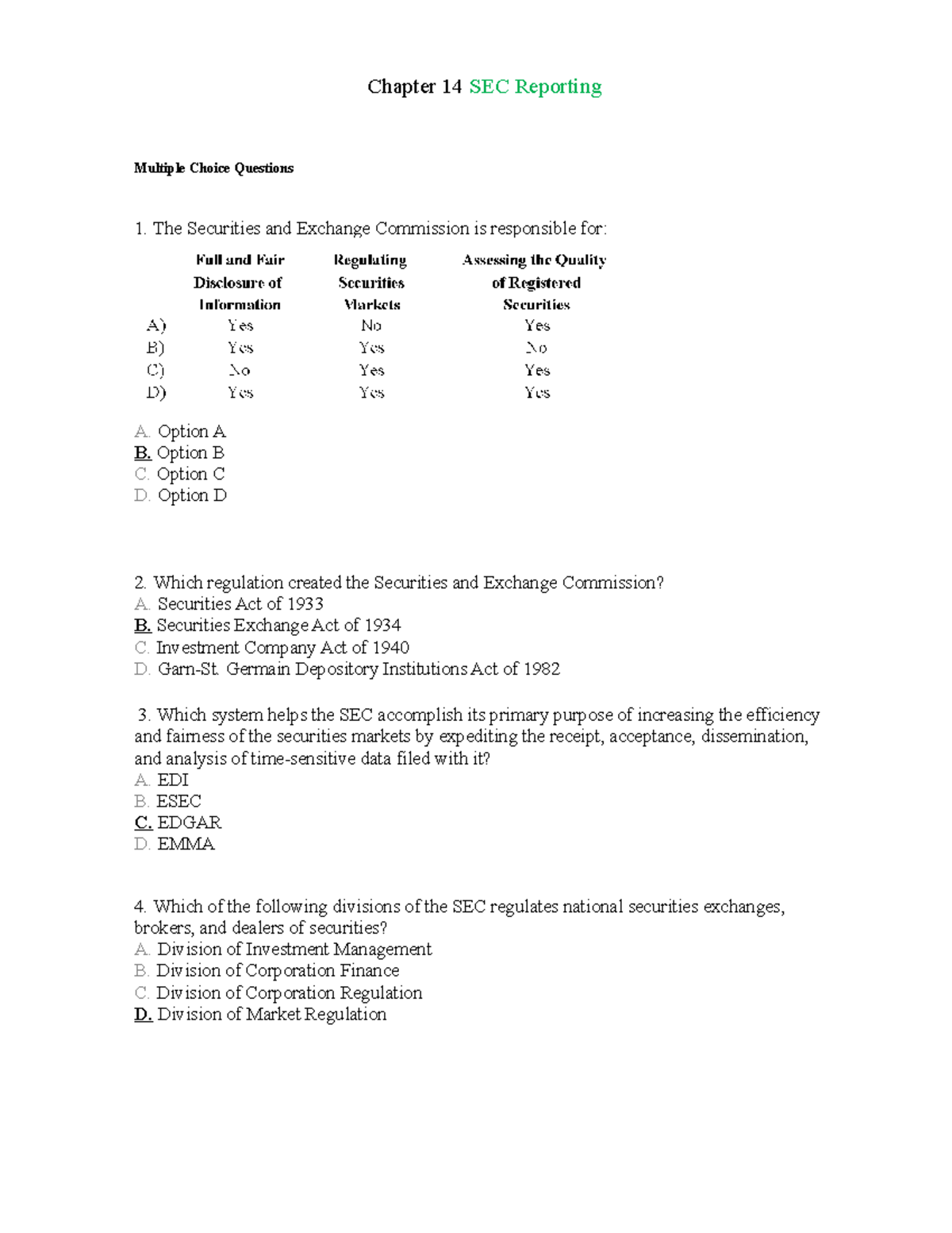 Ch14 SEC Reporting - /Advanced-Accounting-Tests - Chapter 14 SEC ...