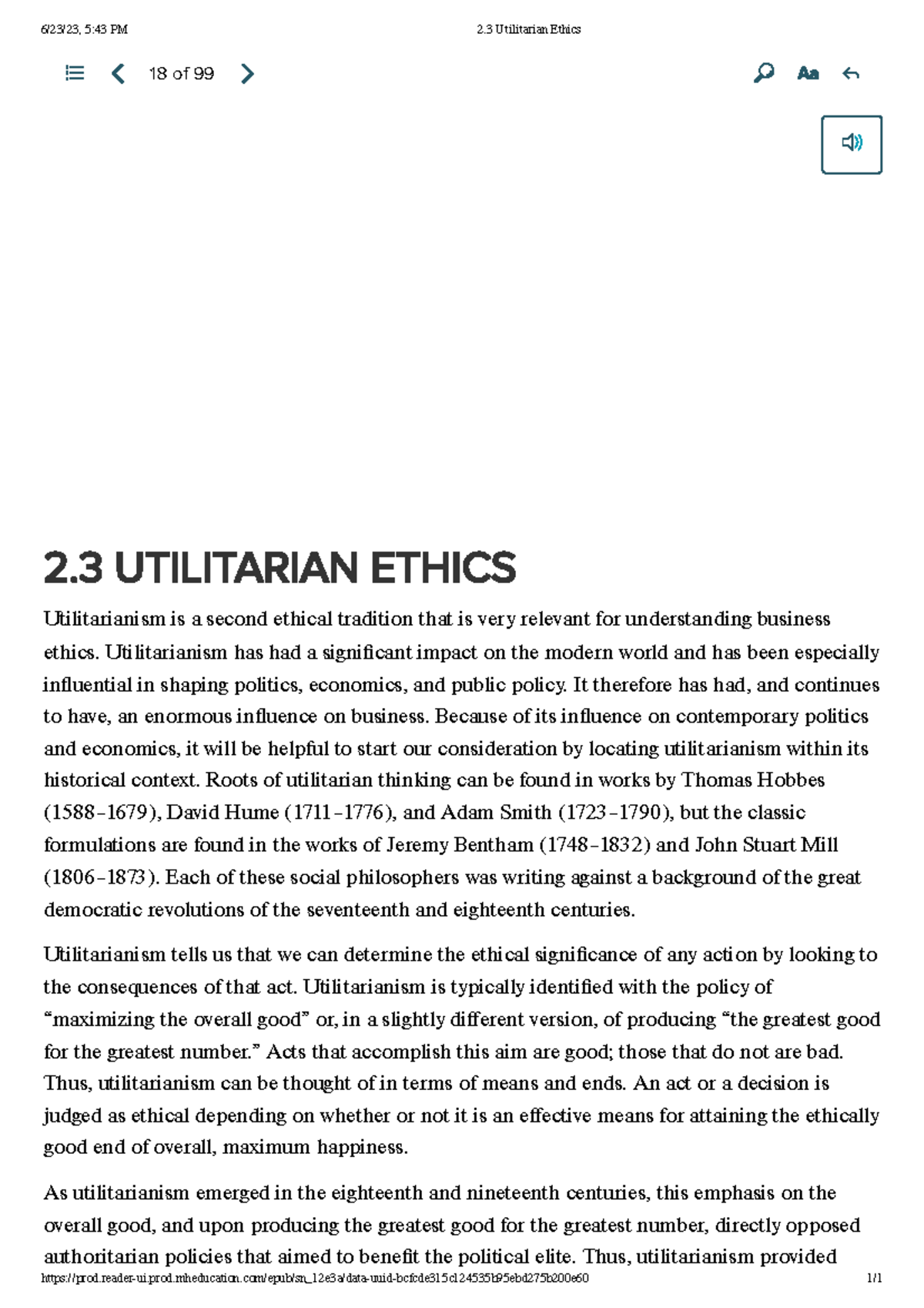 2.3 Utilitarian Ethics - 6/23/23, 5:43 PM 2 Utilitarian Ethics - Studocu