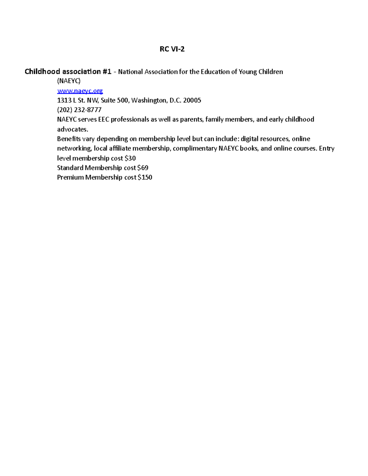 RC VI-2 - answer questions and or write down the correct information ...