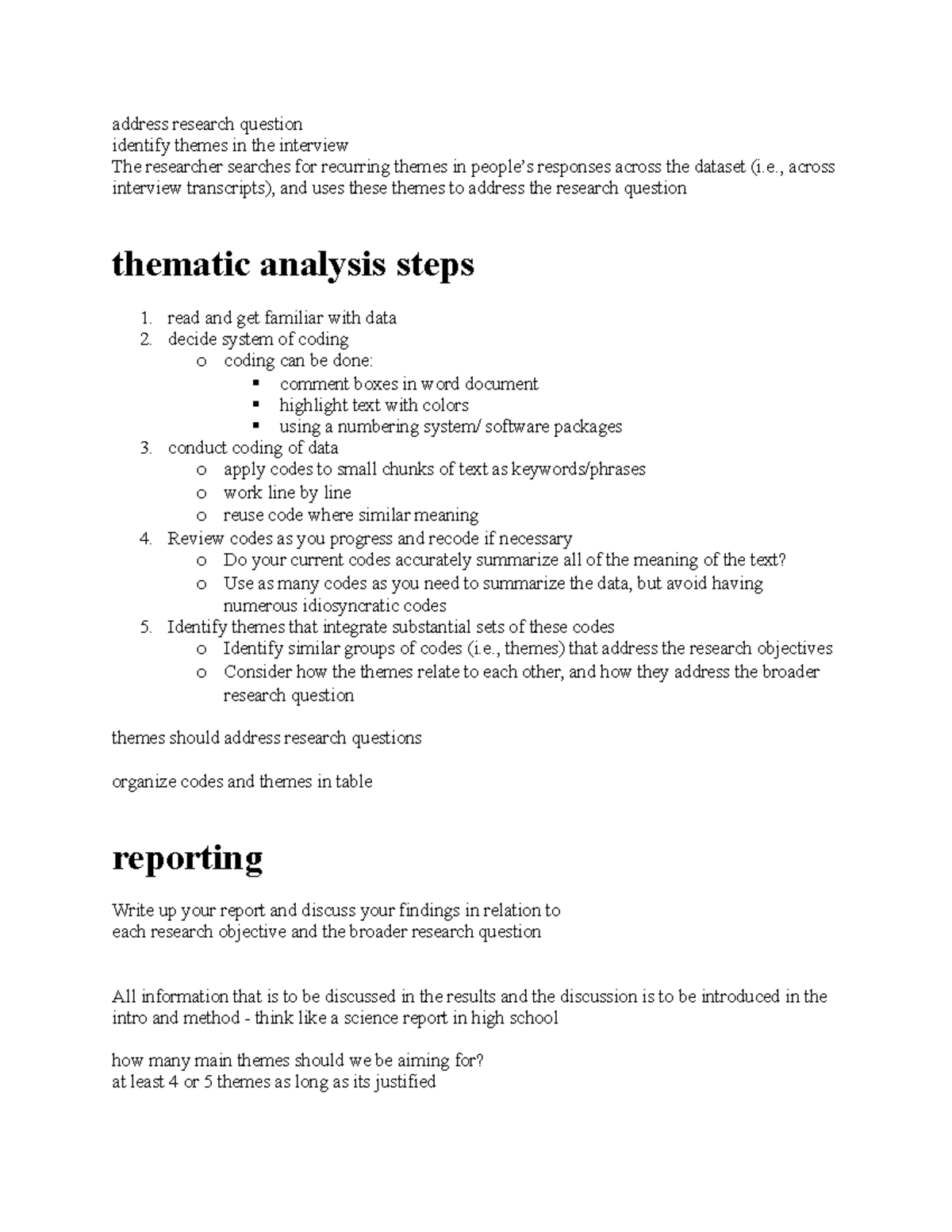 Wk 4 Tutorial note - Thematic Analysis outline - address research ...