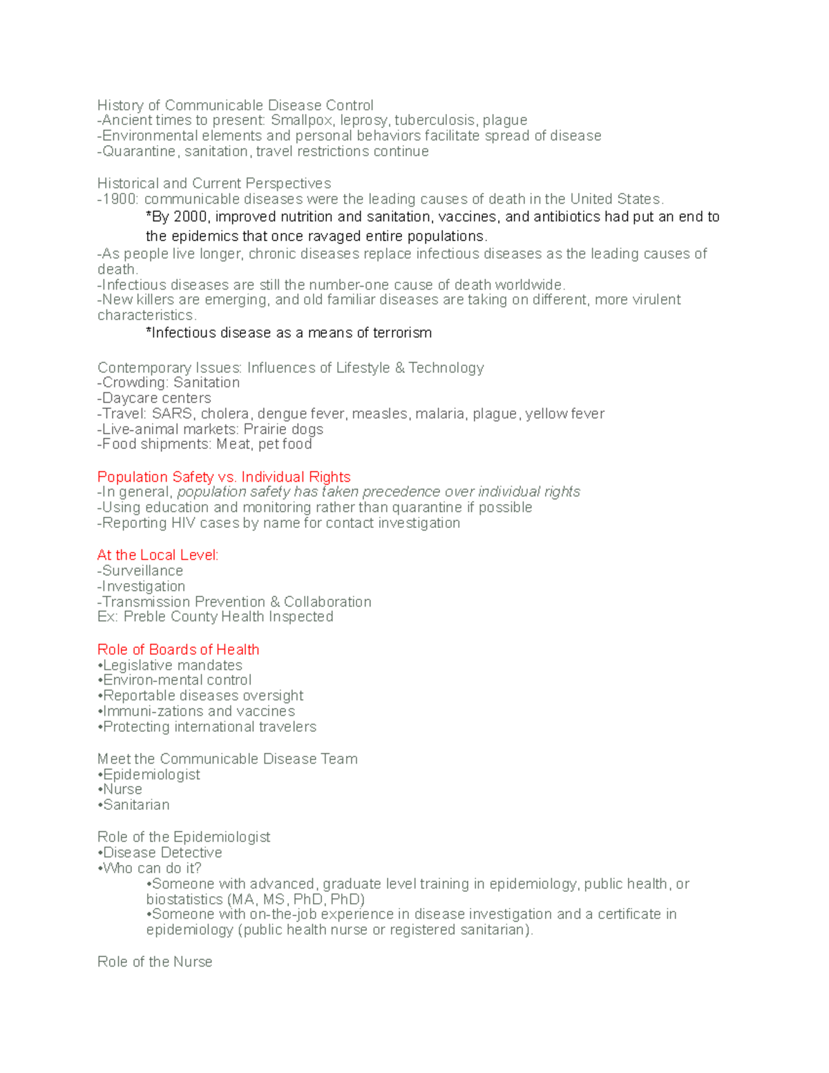 Infectious Disease Outbreak Management History Of Communicable Disease Control Ancient Times