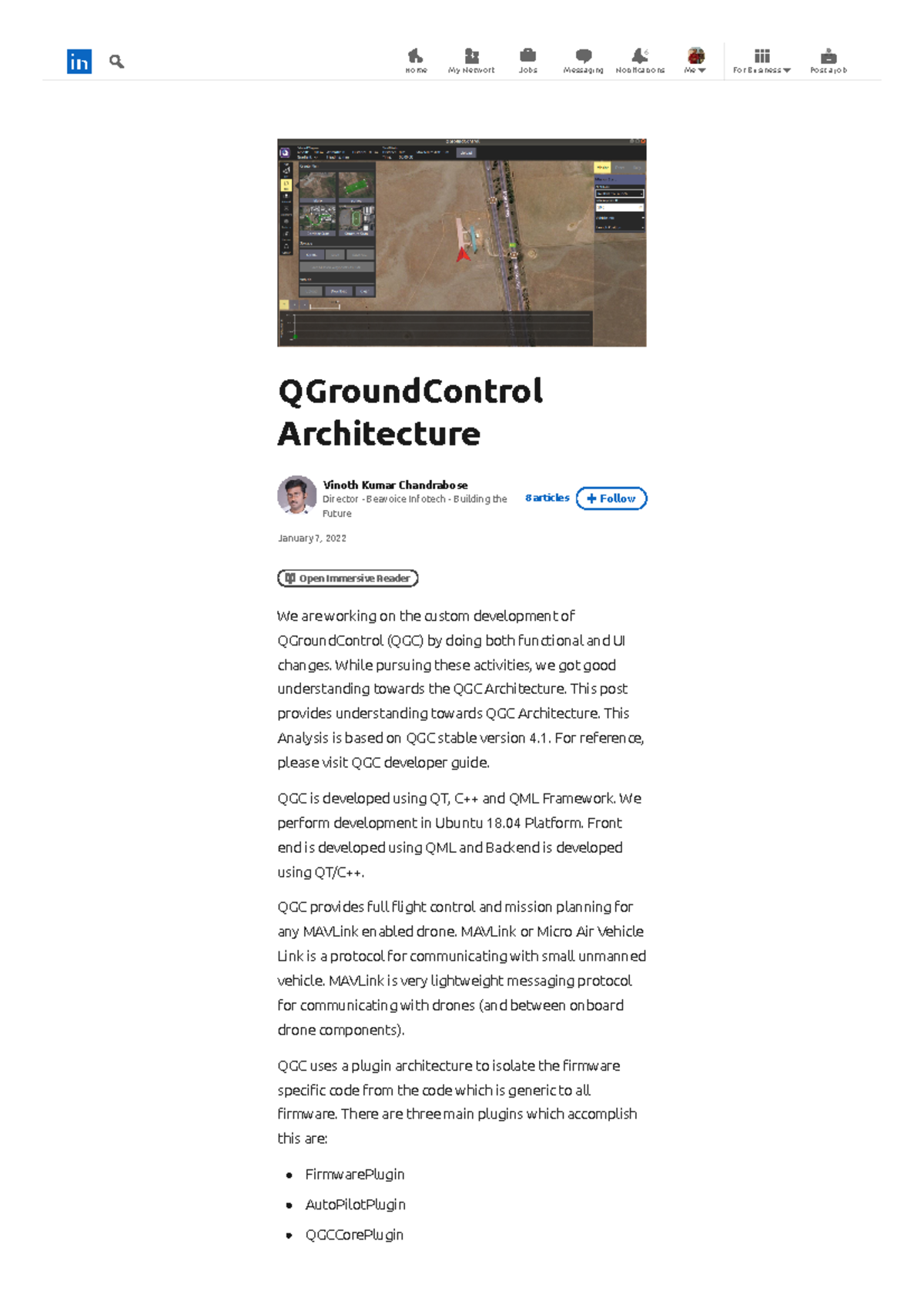 (6) QGround Control Architecture Linked In - QGroundControl Architecture Vinoth Kumar ...