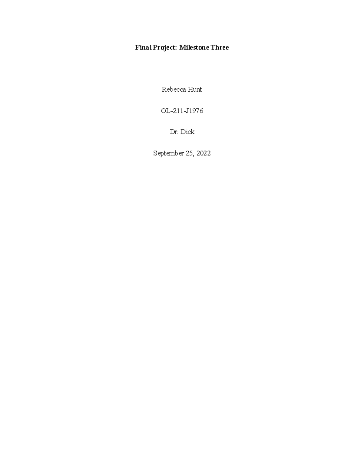 OL211 final project milestone 3 - Final Project: Milestone Three ...