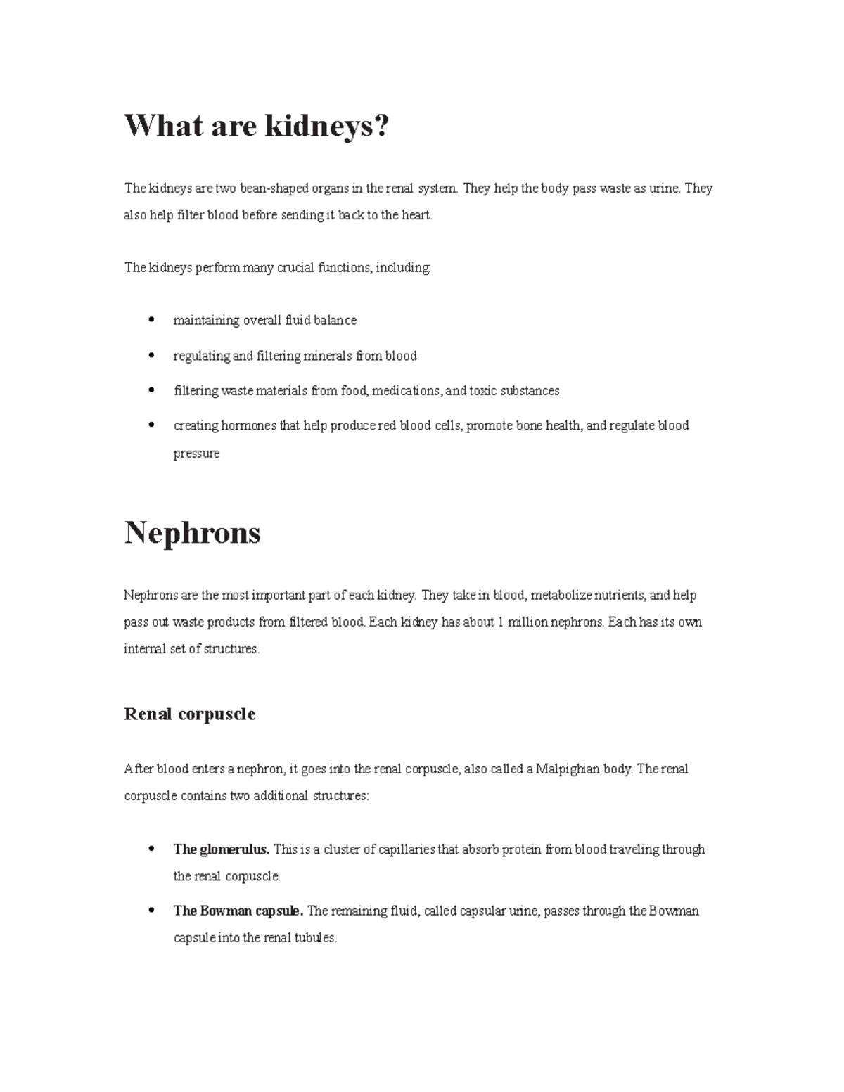 What are kidneys - human kidney lecture notes - What are kidneys? The ...