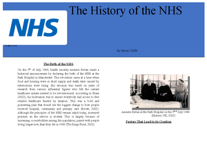 History of the NHS - The History of the National Health Service ...