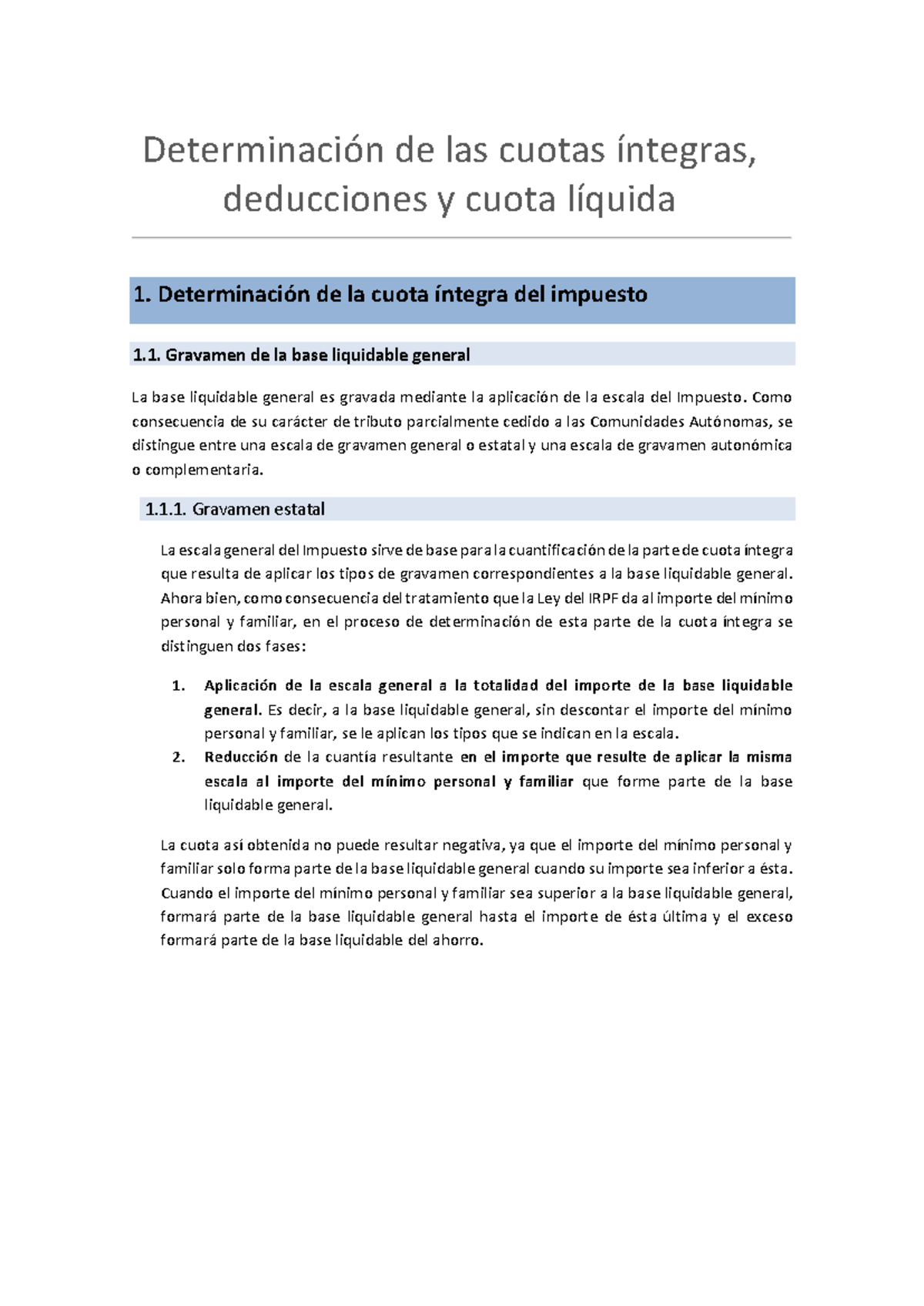 Cuotas íntegra y líquida. Apuntes - Determinación de las cuotas ...