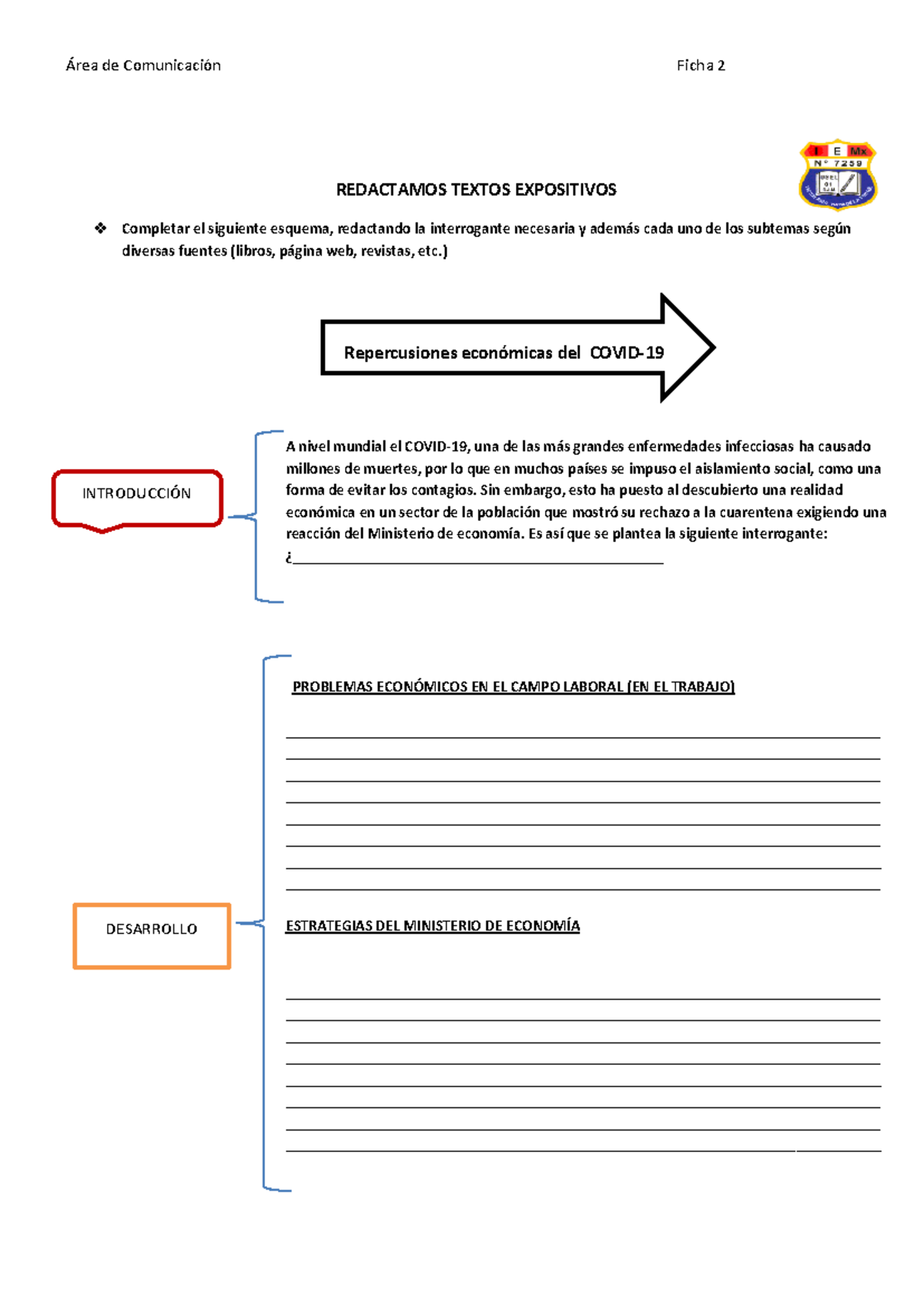 Redacción DE Textos 1 - Área de Comunicación Ficha 2 INTRODUCCIÓN ...