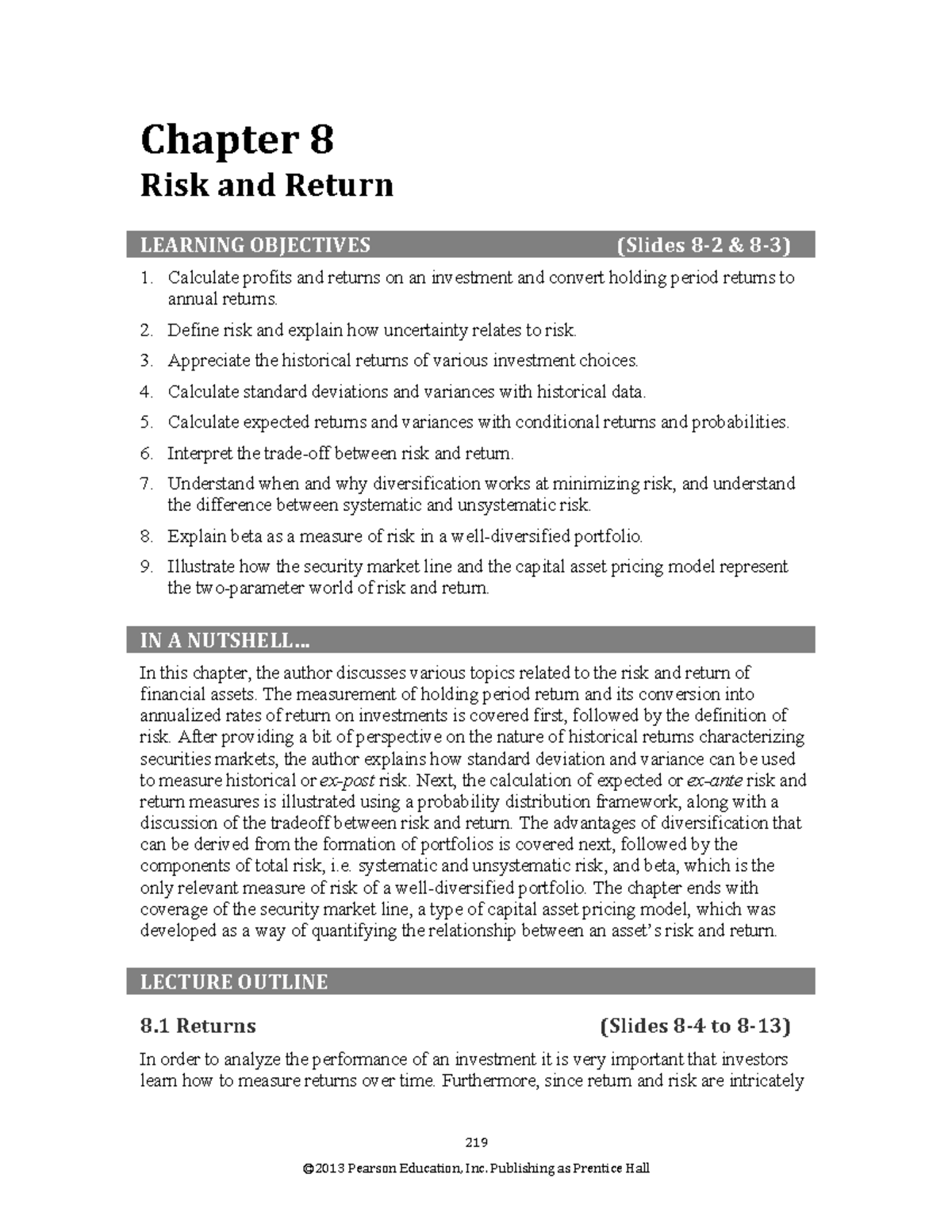 Ch 8 - Chapter 8 Answers for 'Financial Management' by Brooks - 219 ...
