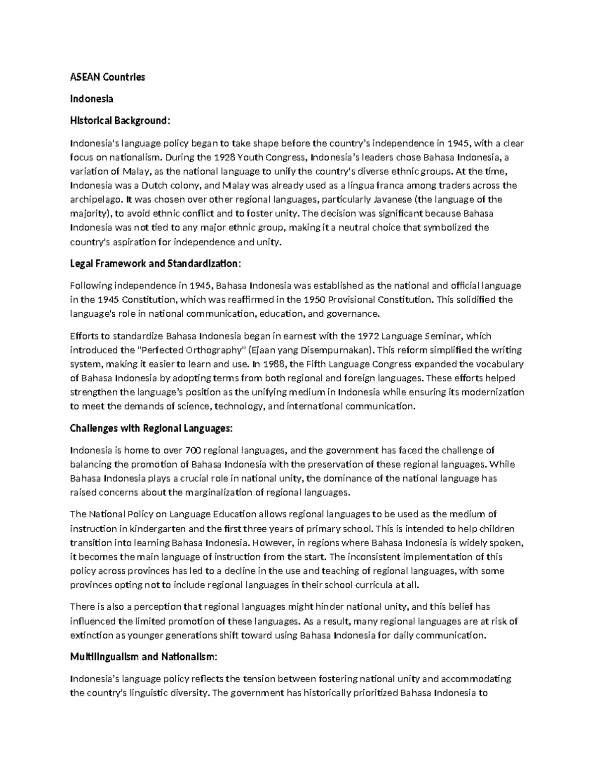 Asean Countries - ASEAN Countries Indonesia Historical Background ...