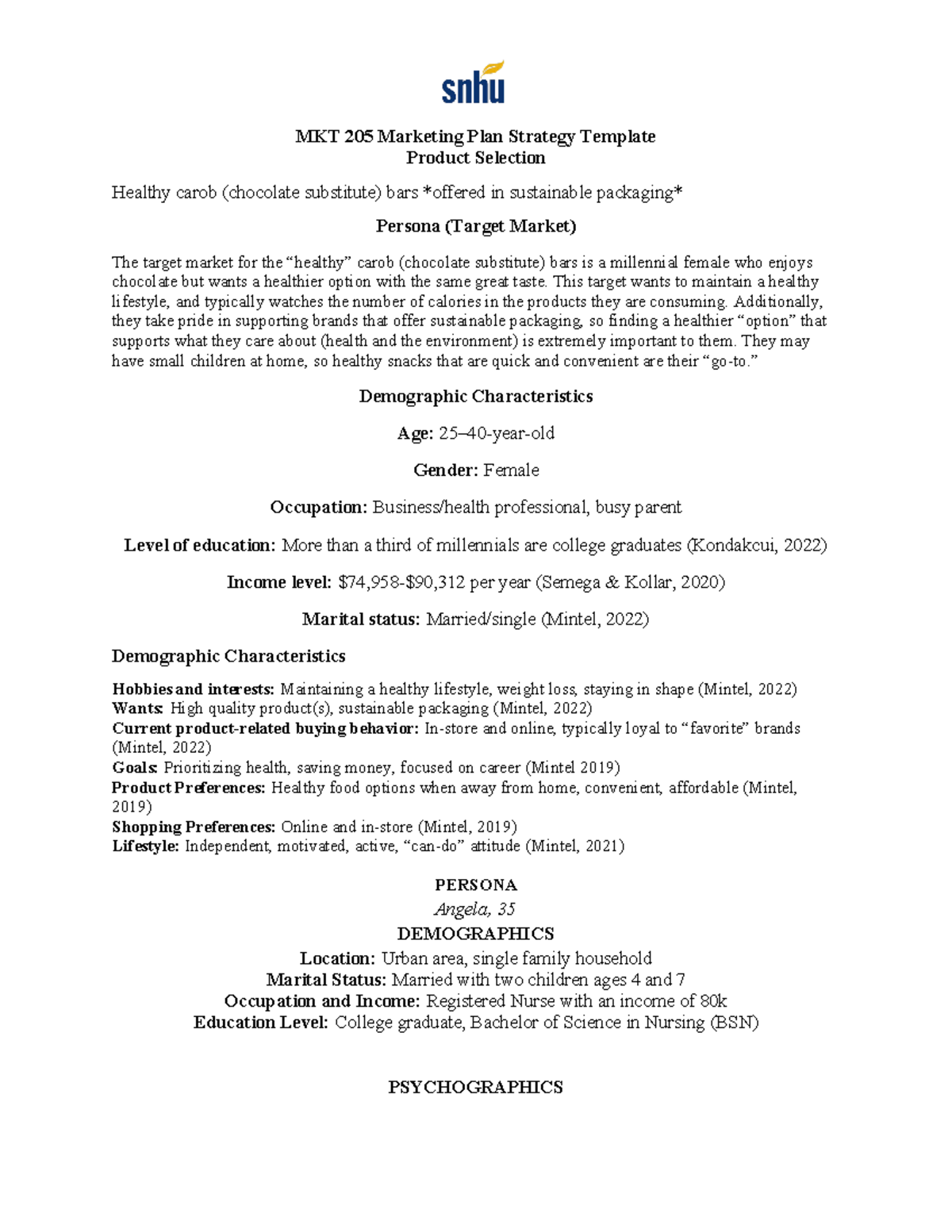 MKT 205 Module 7 Marketing Plan Strategy Template - MKT 205 Marketing ...