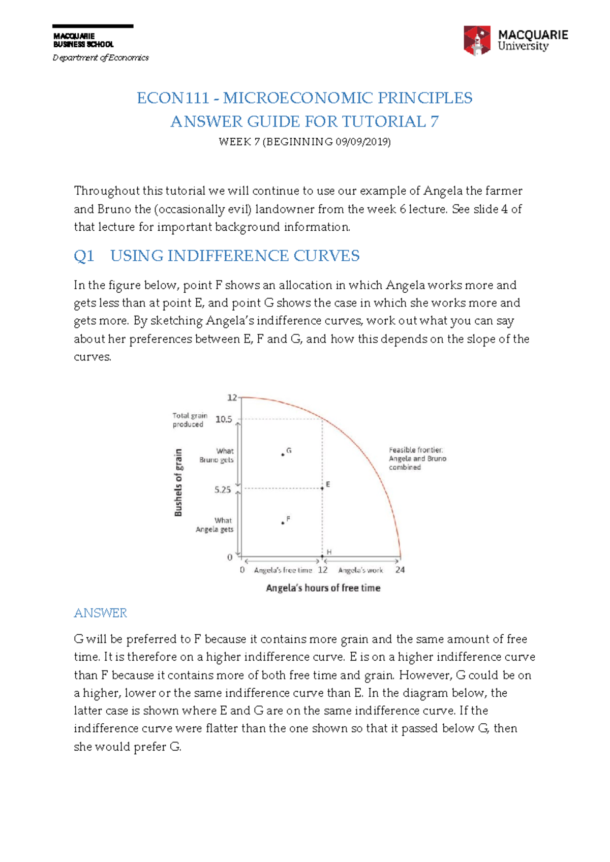 ECON111 S2 2019 Tutorial 7 - Answer Guide - Department of Economics ...