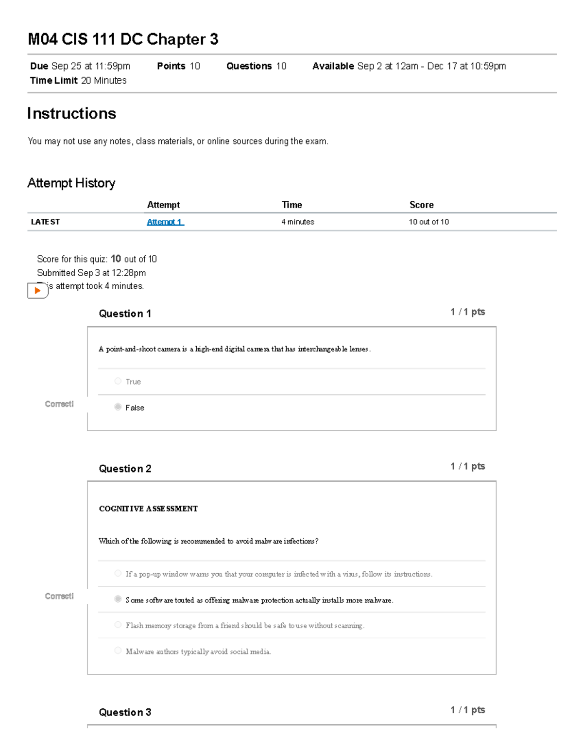 M04 CIS 111 DC Chapter 3 CIS111-24171 (ONL) Info Systems-Program DB Mgmt - M04 CIS 111 DC ...