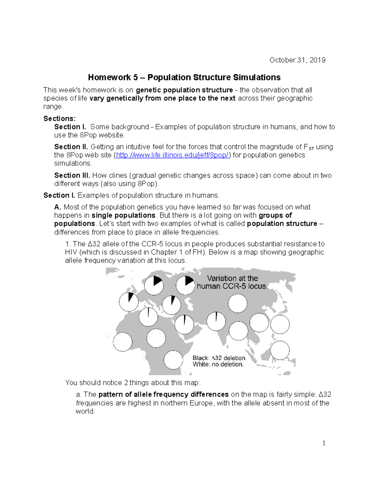 Hmwk 5 - Homework Assignment 5 - October 31, 2019 Homework 5 – Population Structure Simulations ...