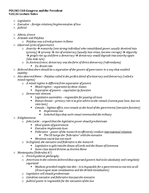 C&P 10.12 (L) - Prof. Michelle Whyman - Congress and the President 10. ...