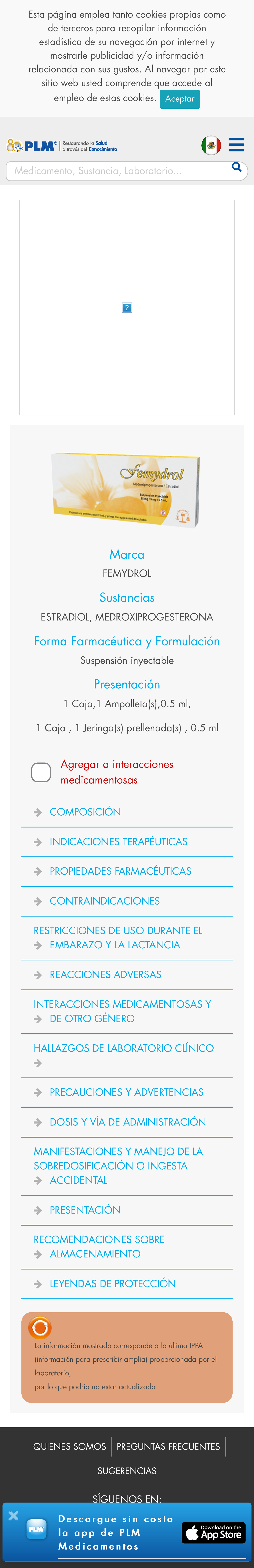 Femydrol - PLM - Misu - Esta página emplea tanto cookies propias como ...