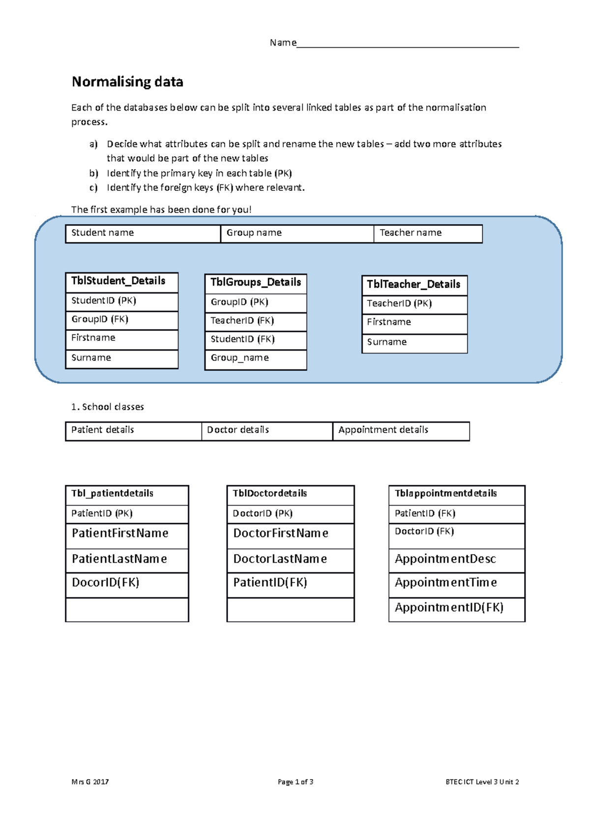 Normalising-data-practice - Name ...