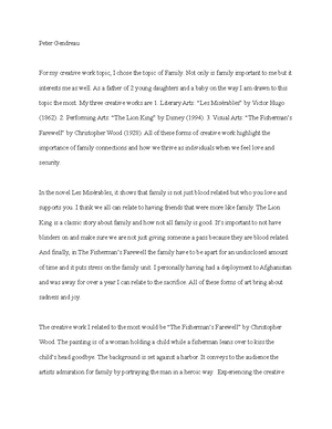 [Solved] what are some creative works that portary family in literacy ...