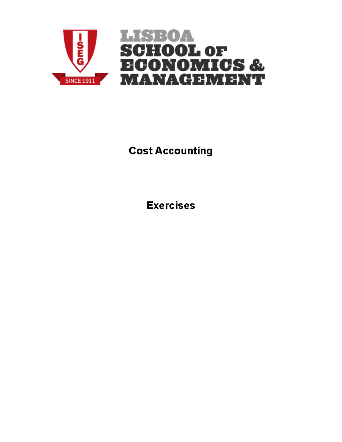 Exercises 1 To 28 Warning Tt Undefined Function 32 Cost Accounting Exercises 2 The Company