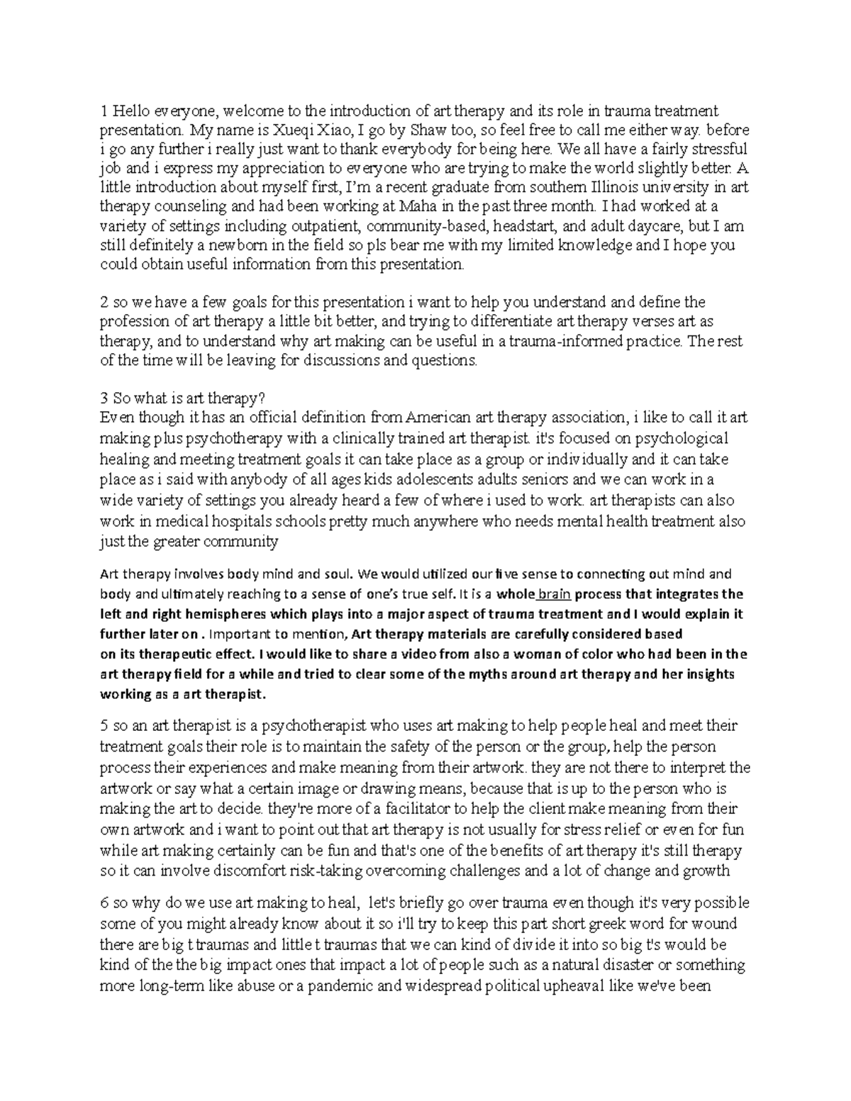 An introduction of art therapy and its role in trauma treatment - 1 ...