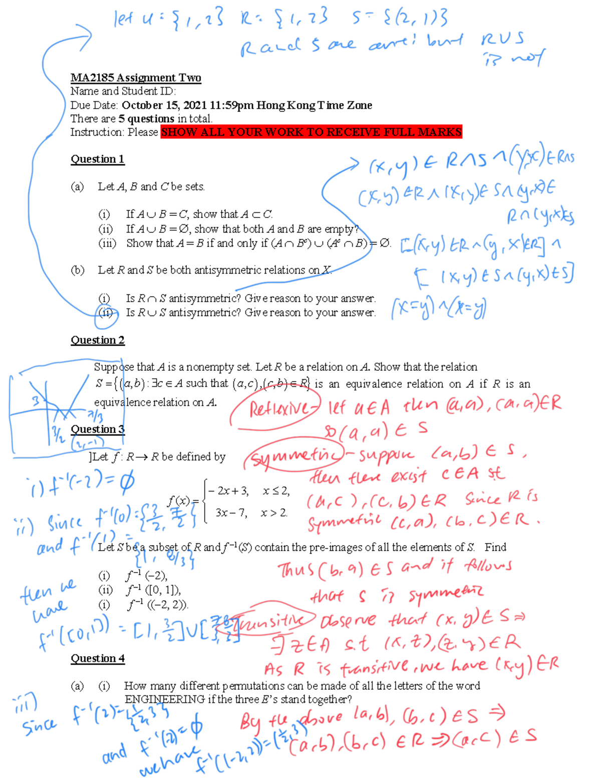 MA2185+Assignment+Two - MA2185 Assignment Two Name and Student ID: Due ...