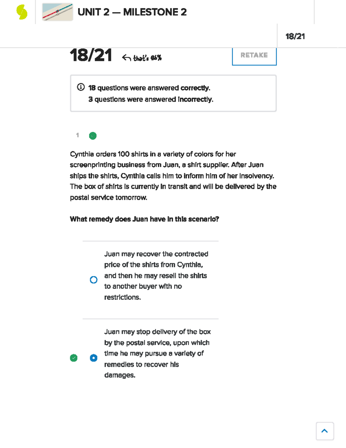 BUS 206 - Unit 2 Milestone 2 Business Law - BUS206 - Studocu