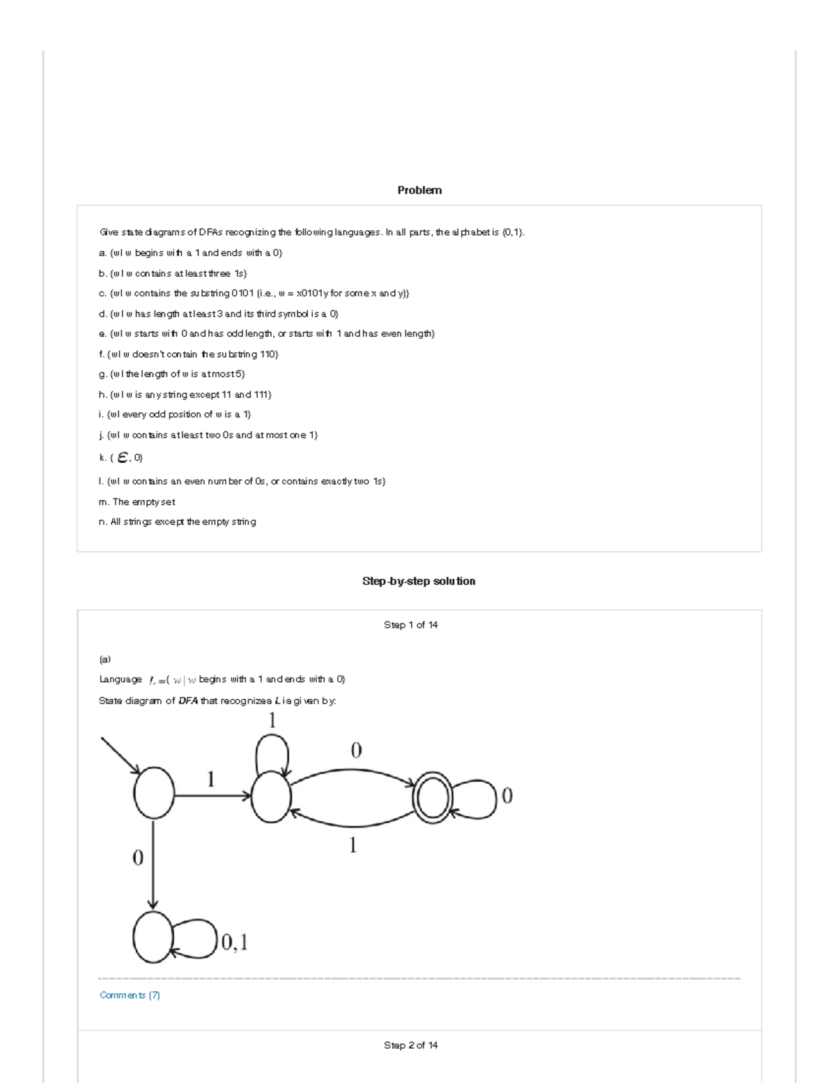 6 - theory of automata chapter#1 question 6 - Problem Give state ...