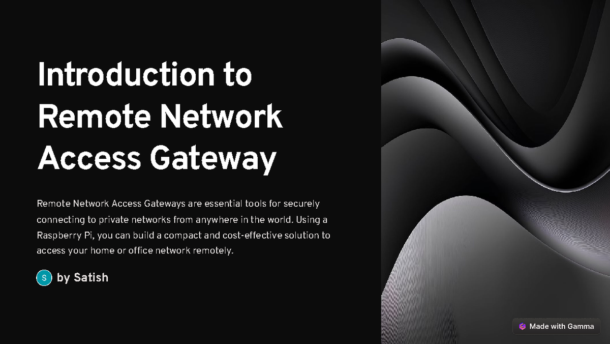 Introduction to Remote Network Access Gateway - Introduction to Remote ...