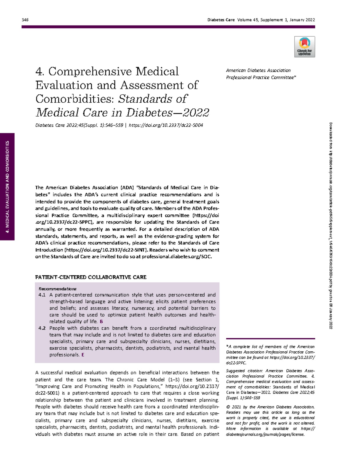 4. Comprehensive Medical Evaluation and Assessment of Comorbidities - 4 ...