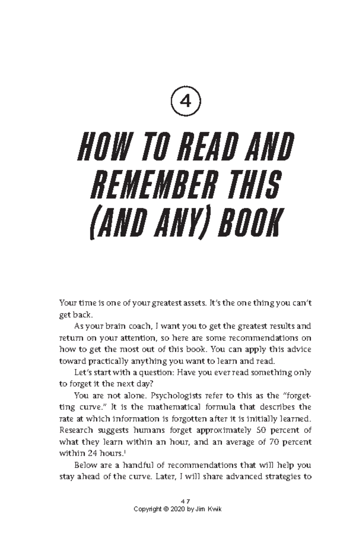 Limitless Chapter 4 - 47 4 HOW TO READ AND REMEMBER THIS (AND ANY) BOOK ...