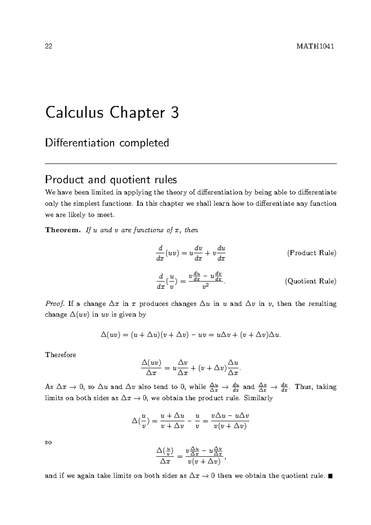 1Aux Cal 3 - Differentiation continued notes and problems - 22 MATH ...