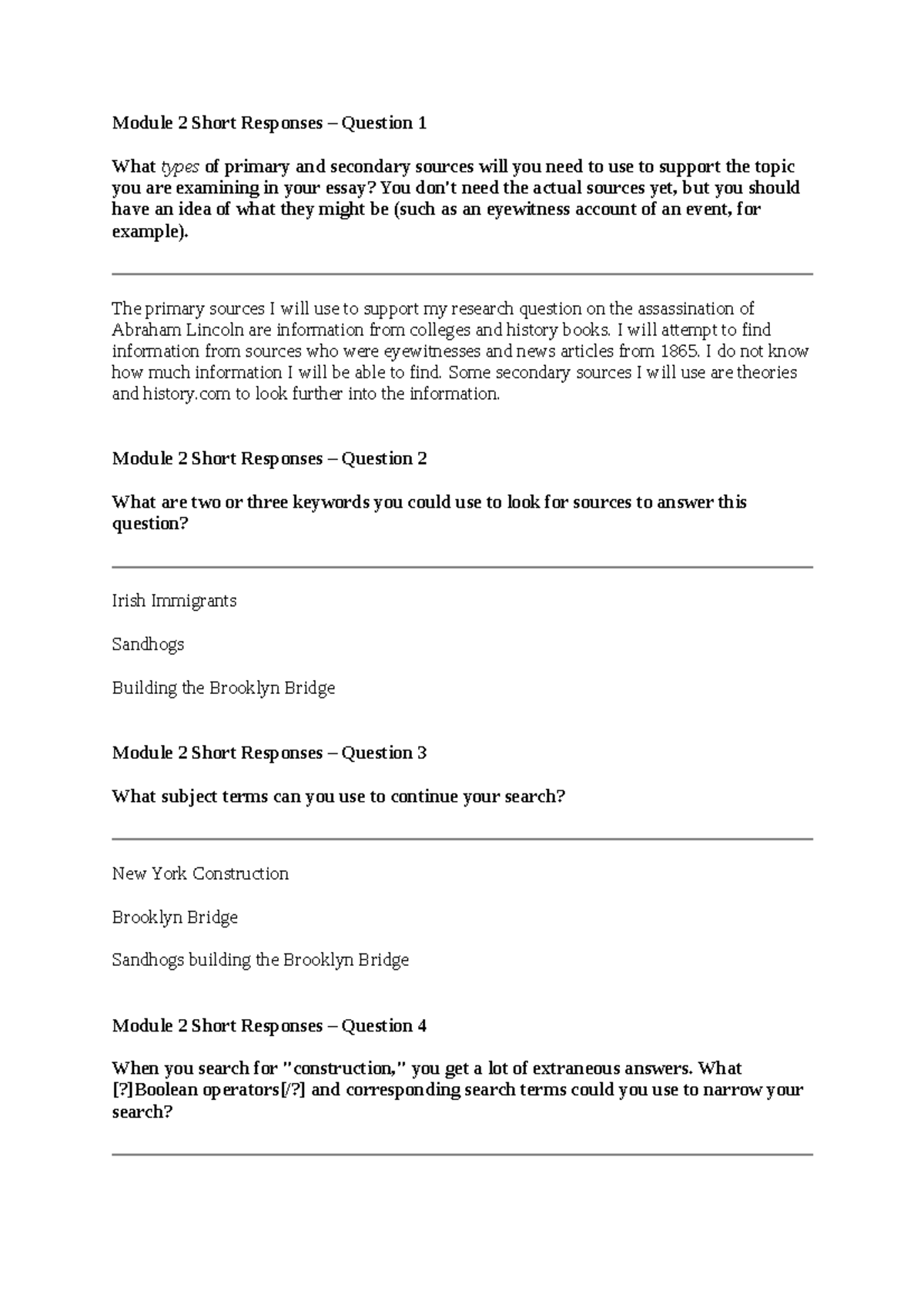 HIS 200 Applied Hisotry Module 2 - Module 2 Short Responses – Question ...