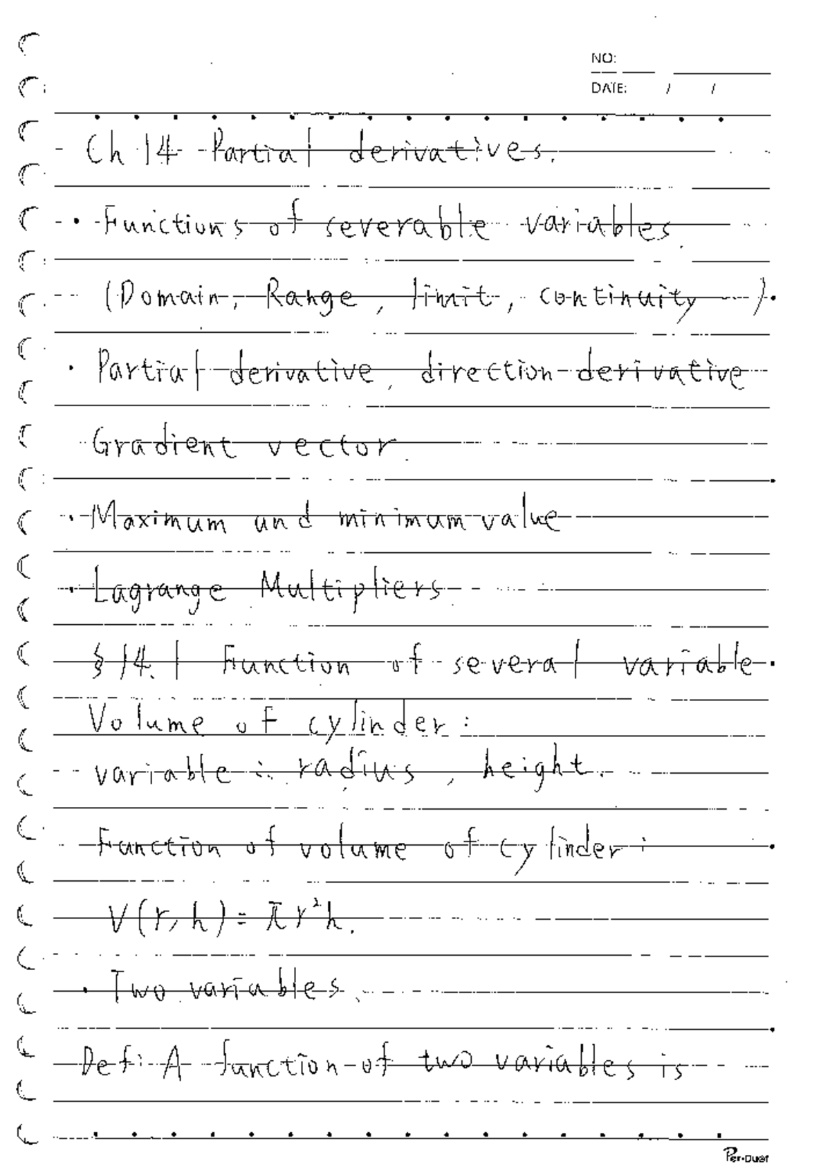 Lecture note (2nd week) - Calculus - Studocu