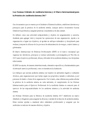 El Marco Internacional para la Práctica Profesional de la Auditoría ...