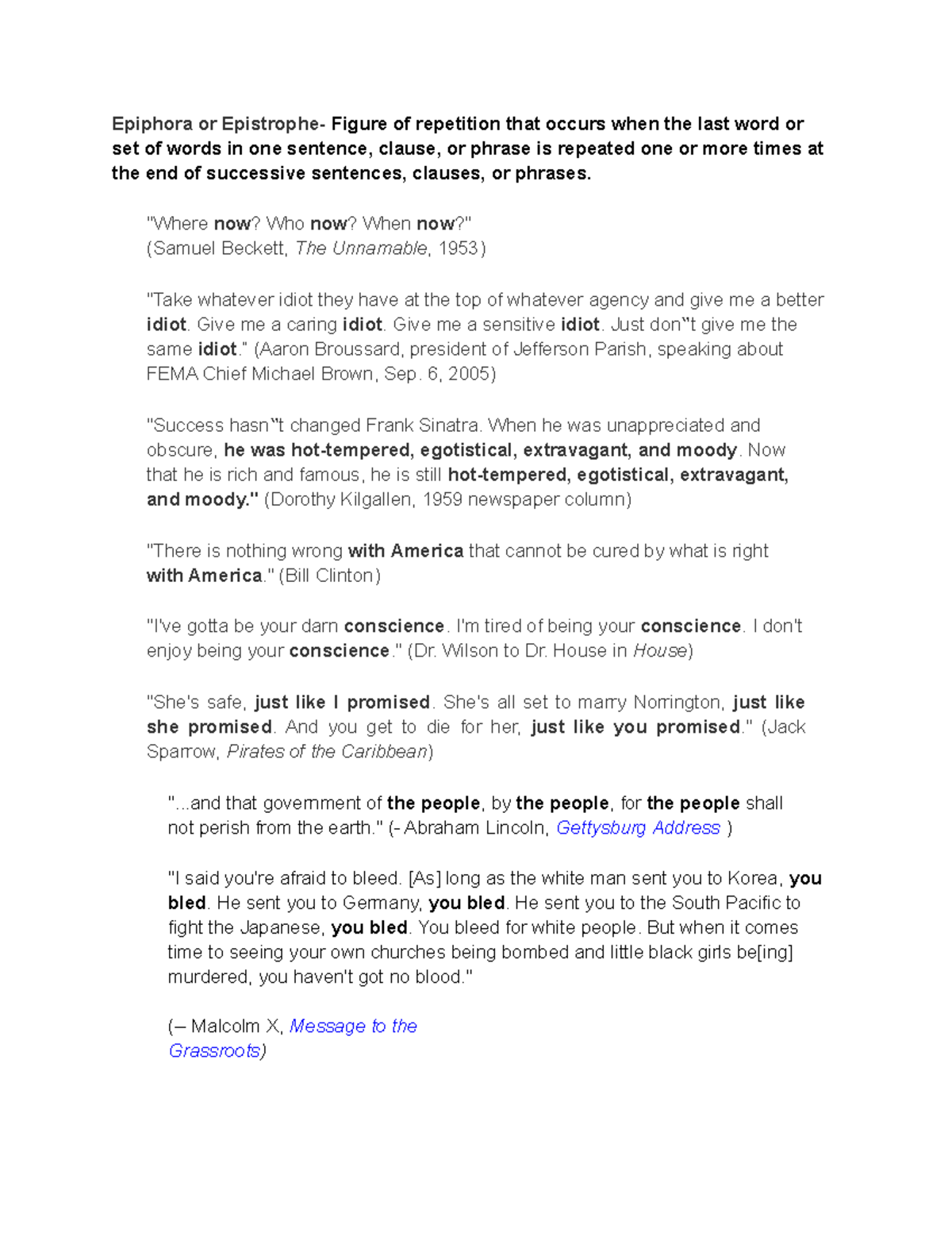 Rhetorical devices for persuasive speech Whitestone - Epiphora or ...