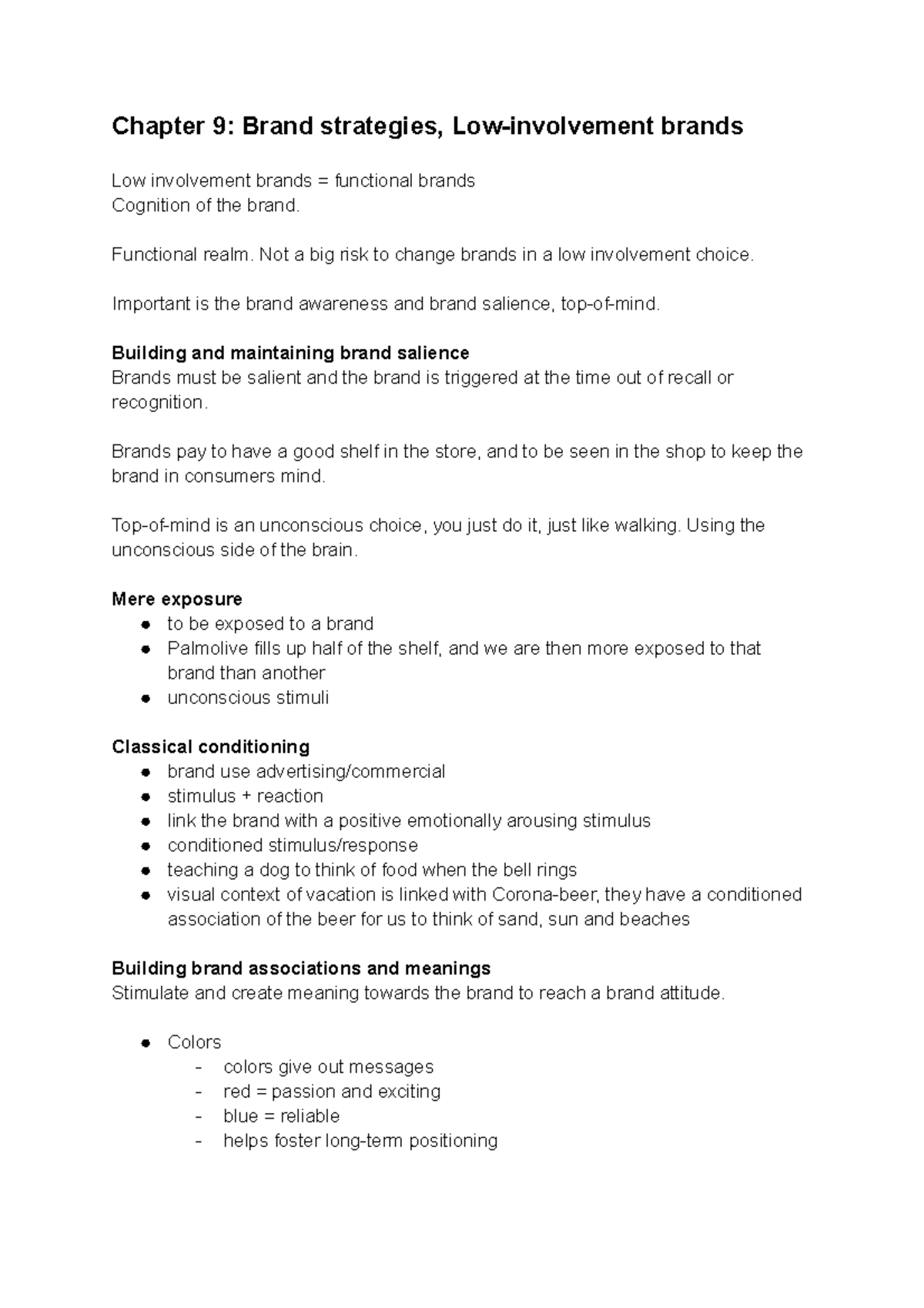 Chapter 9 Brand strategies, Low-involvement brands - Functional realm ...