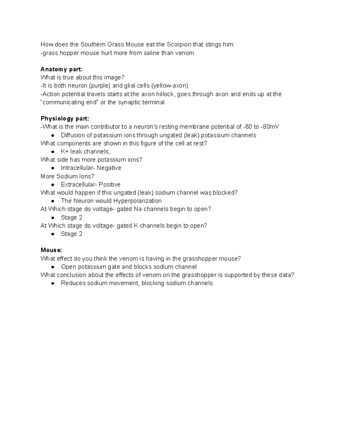 BIO 270 Scorpion vs. Mouse - How does the Southern Grass Mouse eat the ...