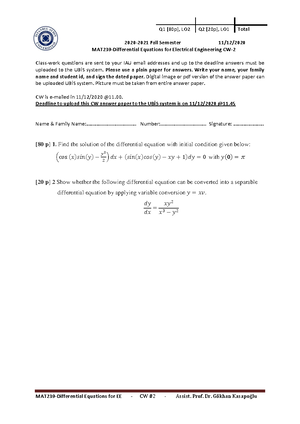 Lecture 9 - circuit lab - 1 Experiment 9 Operational Amplifiers and Applications COMPONENTS Type ...