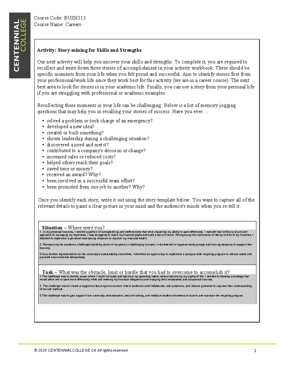 Module 3 - The Story of You - Using storytelling to uncover skills and ...