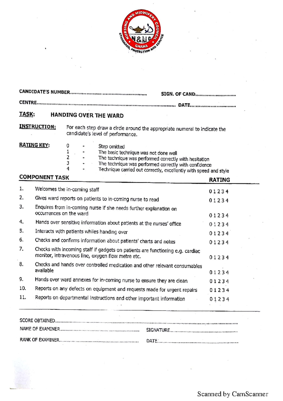 Component task for practicals - General Nursing - Studocu