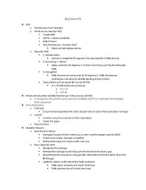 Biochemistry Pre-Assessment 1 - Assuming 100% reaction efficiency, how ...
