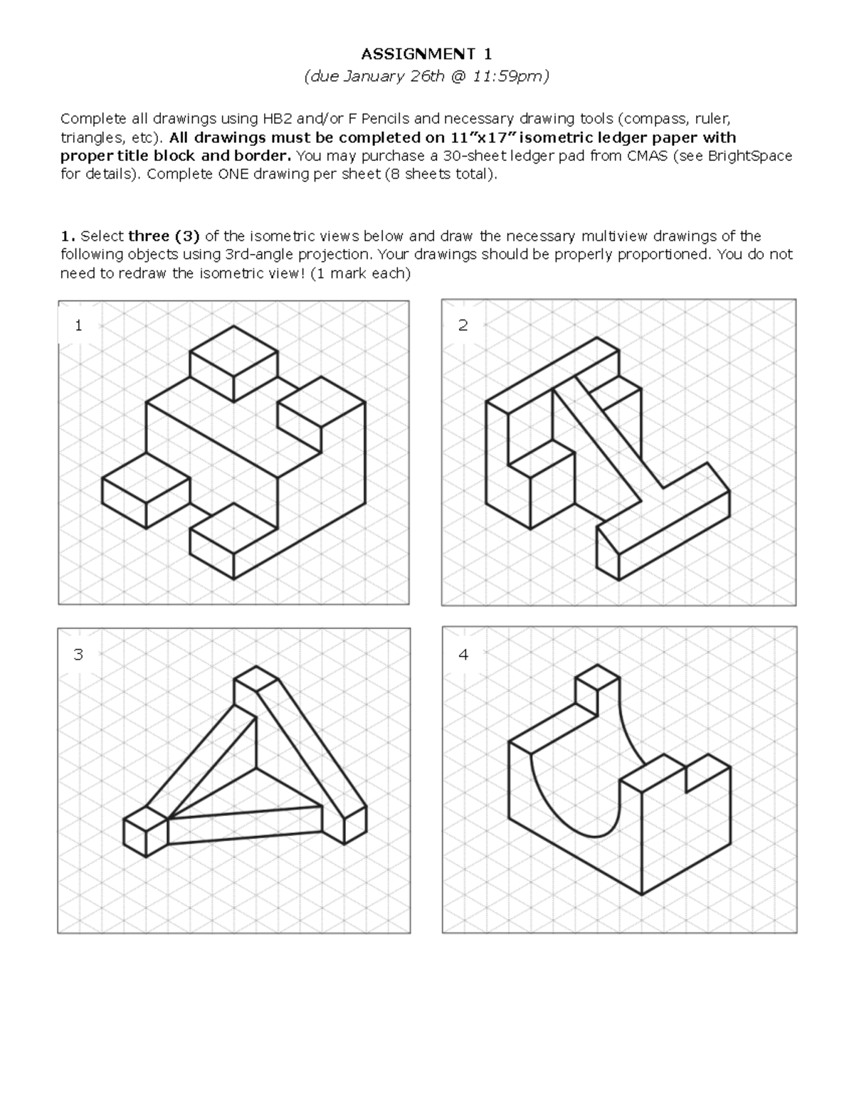 Assignment 1 - project 1 questions - Complete all drawings using HB2 ...