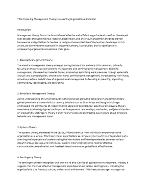 Principle of management, question bank with essay questions and answers ...