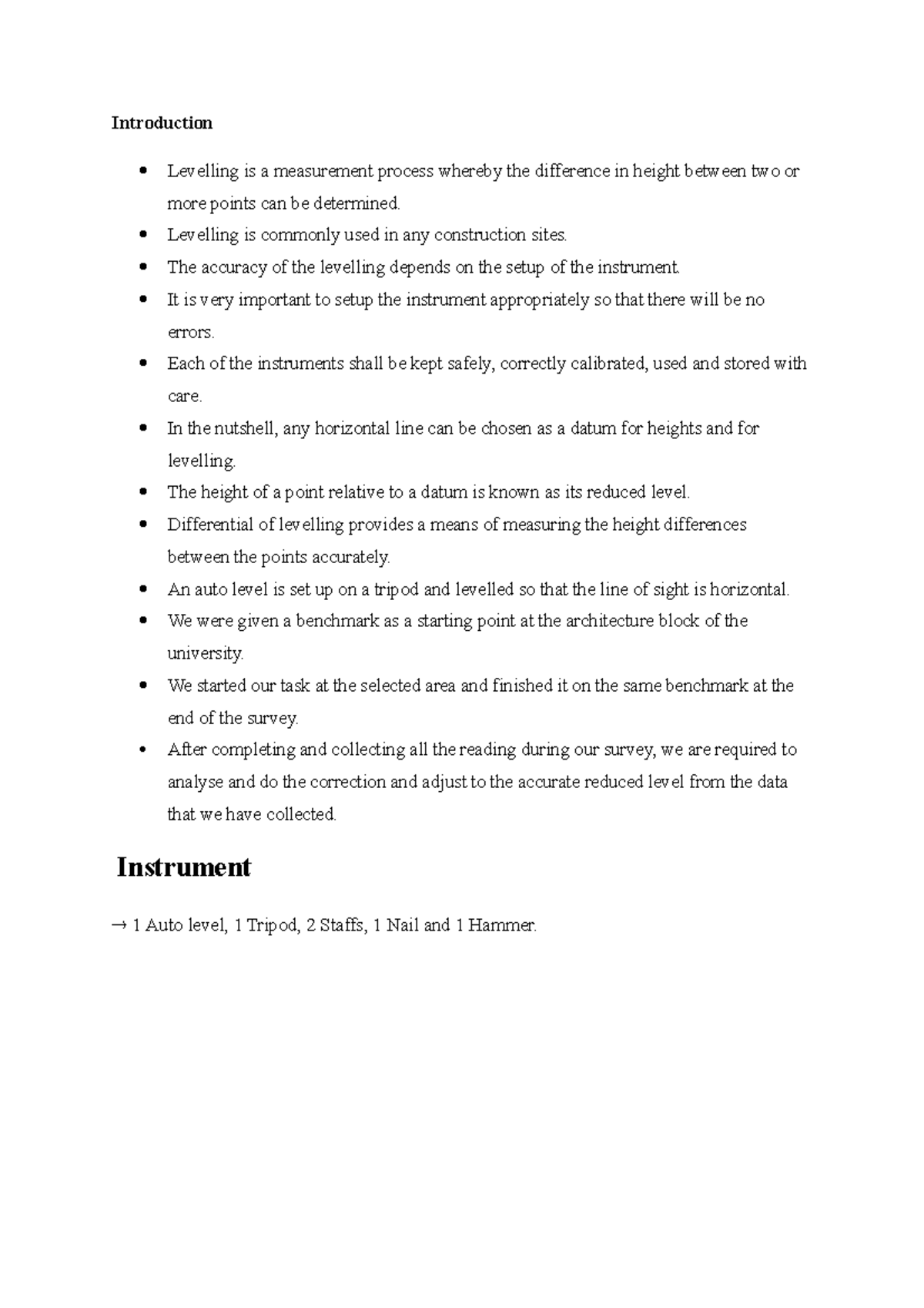 456579671 BEC 102 Engineering Survey Report docx - Introduction ...