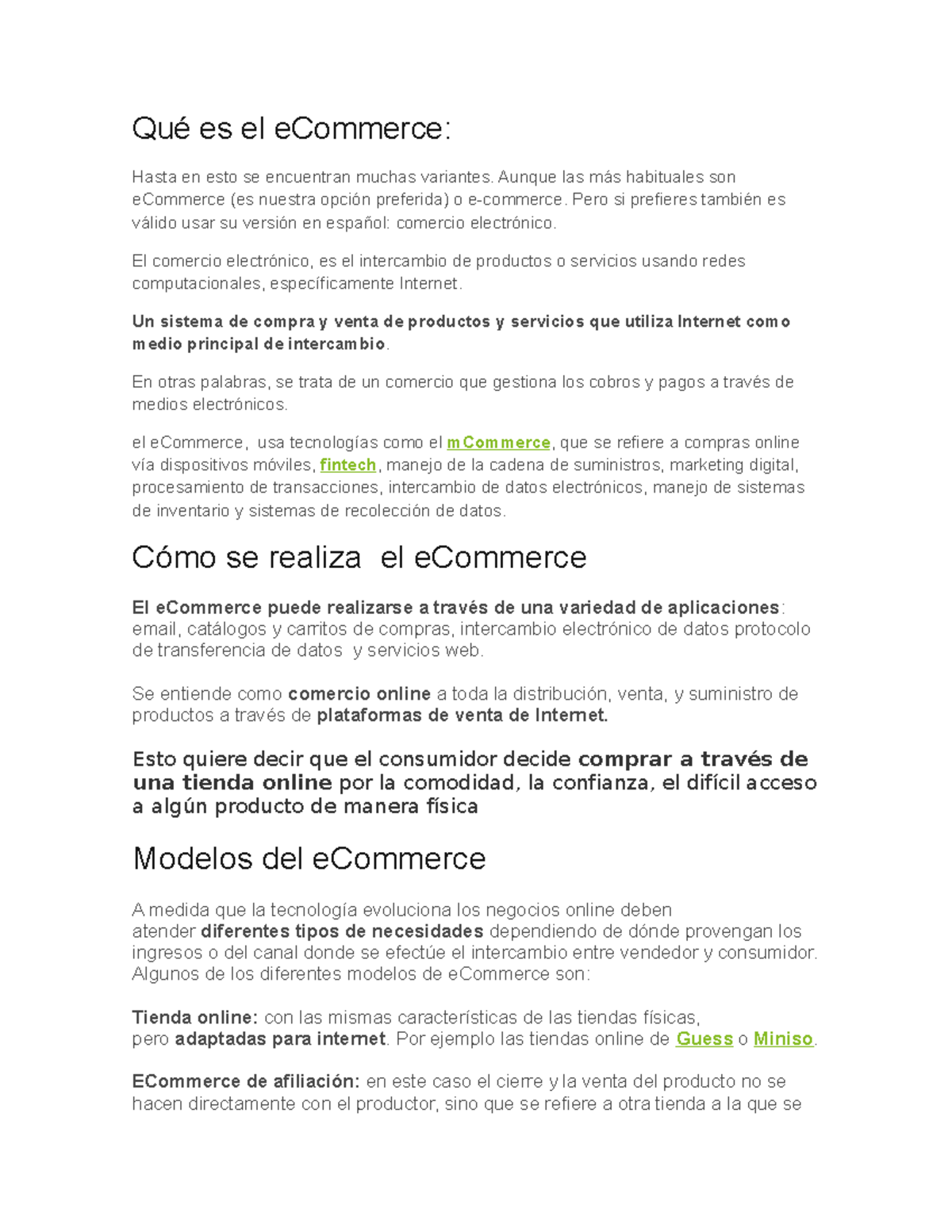 E- Commerce - Resumen Comercio internacional - Qué es el eCommerce: Hasta en esto se encuentran ...