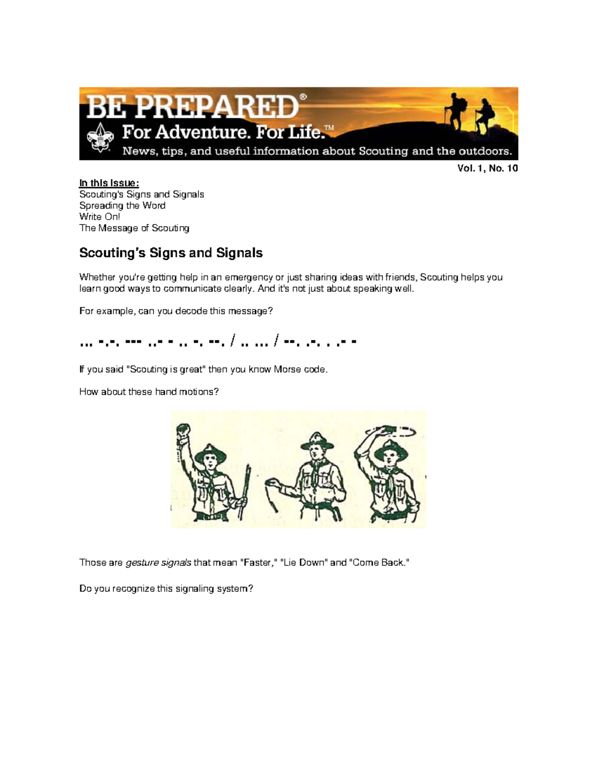 Be Prepared Vol 1 No 10 - Notes and Compilation - Vol. 1, No. 10 In ...