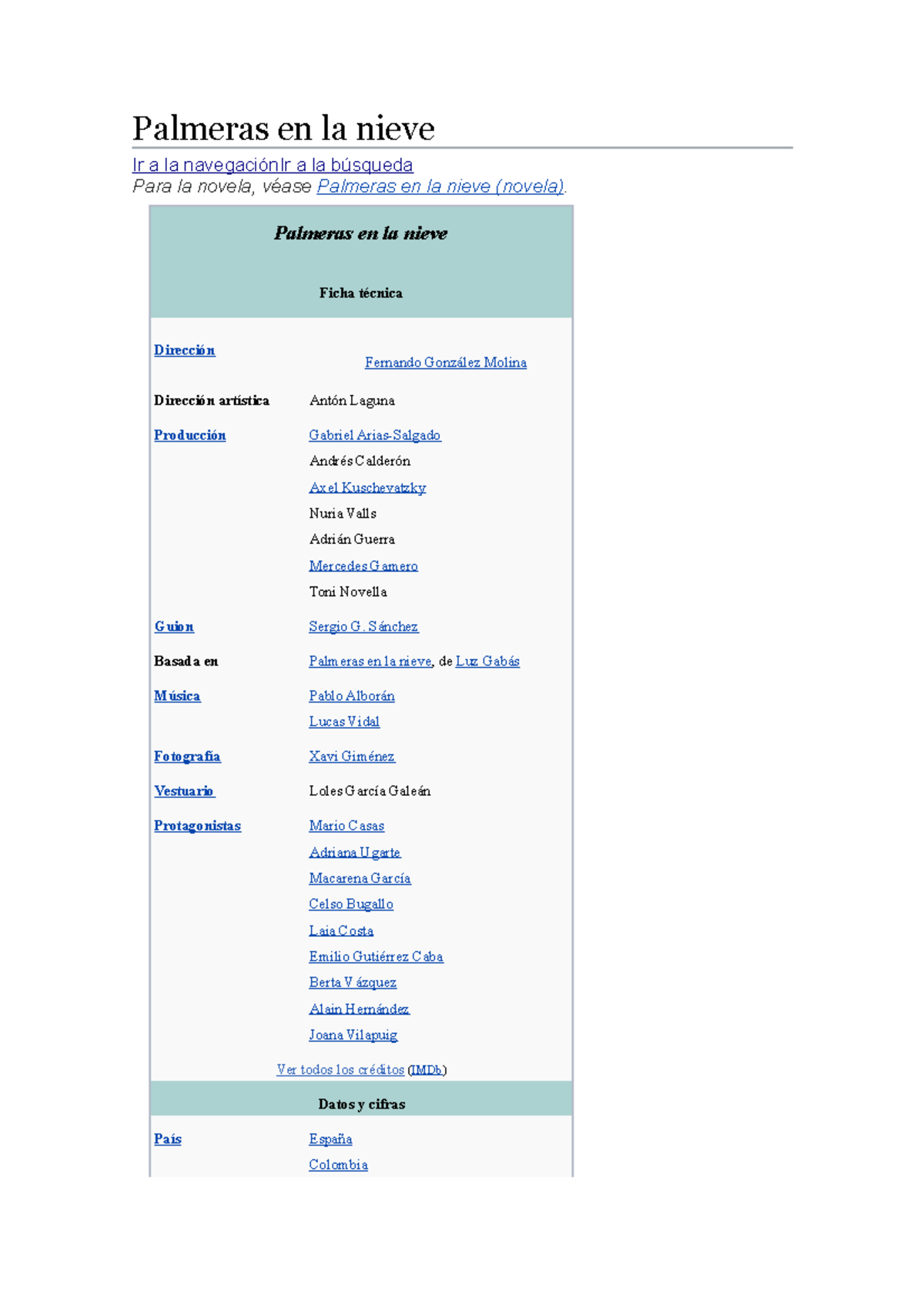 Palmeras en la nieve - *************************** - Palmeras en la ...