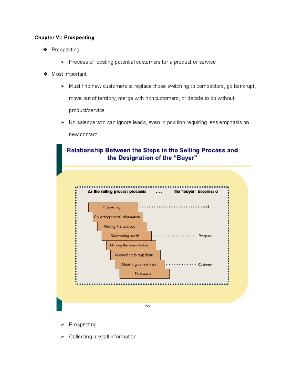 Chapter 6, Prospecting - Chapter VI: Prospecting Prospecting Process of ...