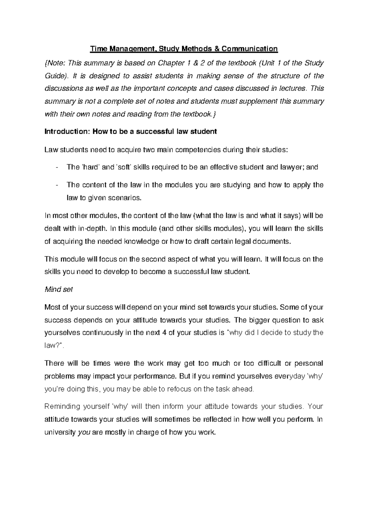 Unit 1 - Time Management Communication 40267 dbceed 58b53508 ...