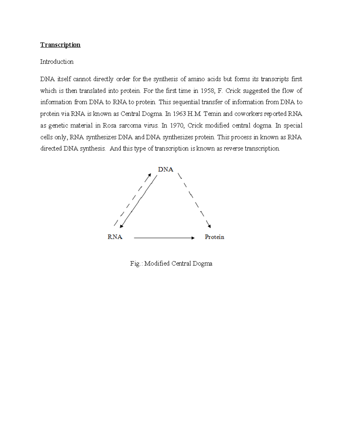 Transcription Initiation Elongation anf termination - Transcription Introduction DNA itself ...